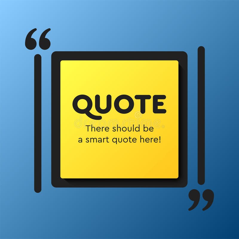 Quote Frame Blank, Text Quote Boxes, Message Stock Illustration ...