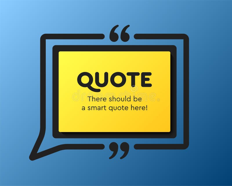 Quote Frame Blank, Text Quote Boxes, Message Stock Illustration ...