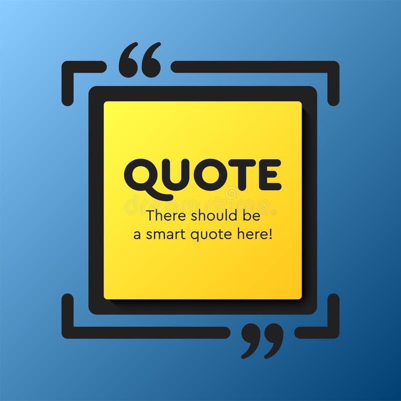 Quote Frame Blank, Text Quote Boxes, Message Stock Illustration ...
