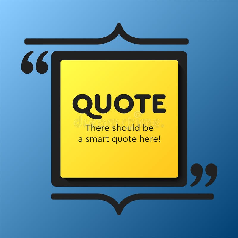Quote Frame Blank, Text Quote Boxes, Message Stock Illustration ...