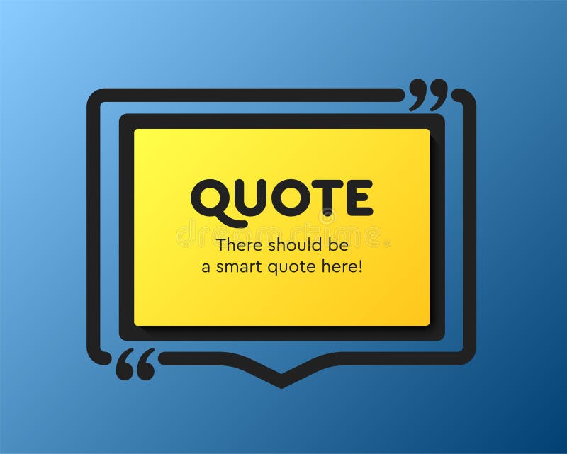Quote Frame Blank, Text Quote Boxes, Message Stock Illustration ...