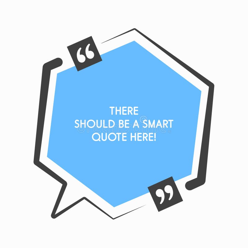 Quote Frame Blank, Text Quote Boxes, Message Stock Illustration ...