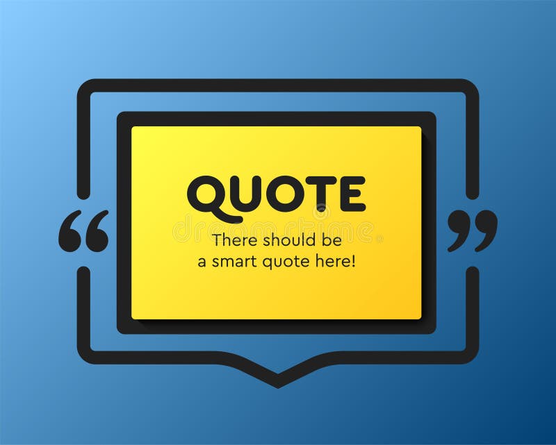 Quote Frame Blank, Text Quote Boxes, Message Stock Vector ...
