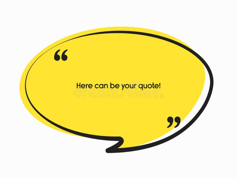 Quote Frame Blank, Text Quote Boxes, Message Stock Illustration ...