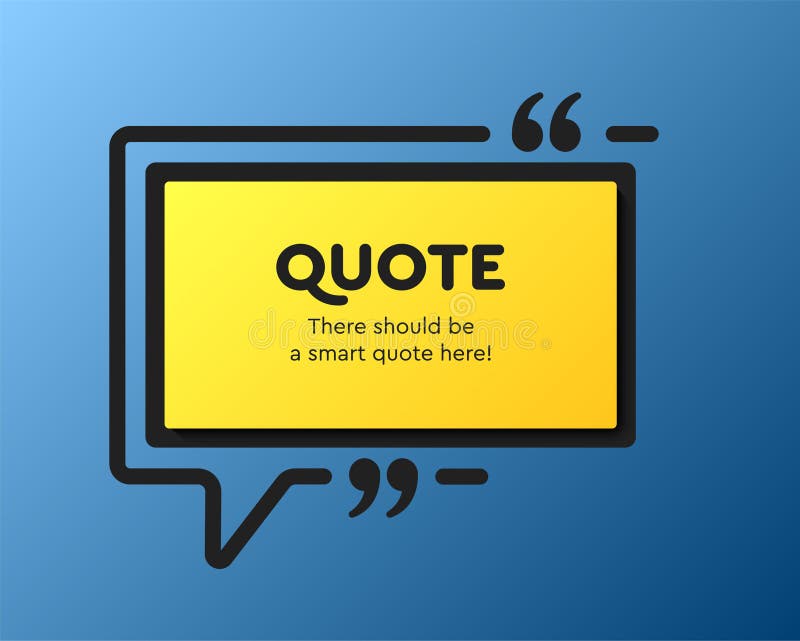 Quote Frame Blank, Text Quote Boxes, Message Stock Vector ...