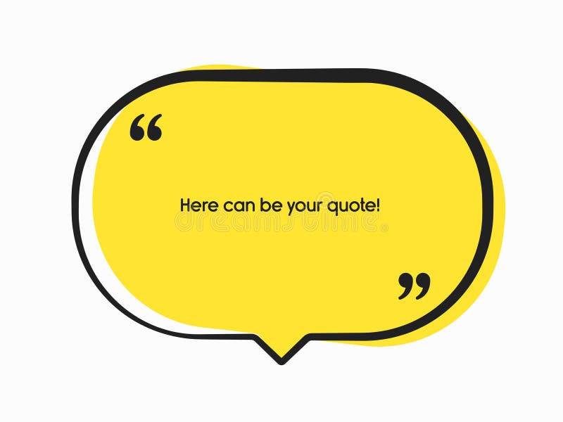 Quote Frame Blank, Text Quote Boxes, Message Stock Vector ...