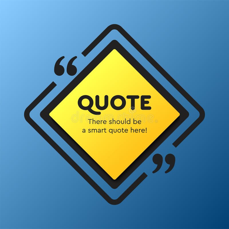 Quote Frame Blank, Text Quote Boxes, Message Stock Illustration ...