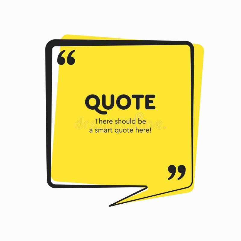 Quote Frame Blank, Text Quote Boxes, Message Stock Illustration ...