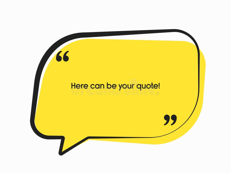 Quote Frame Blank, Text Quote Boxes, Message Stock Vector ...