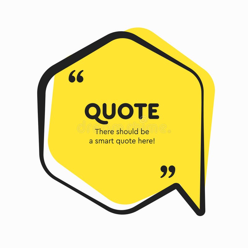 Quote Frame Blank, Text Quote Boxes, Message Stock Vector ...