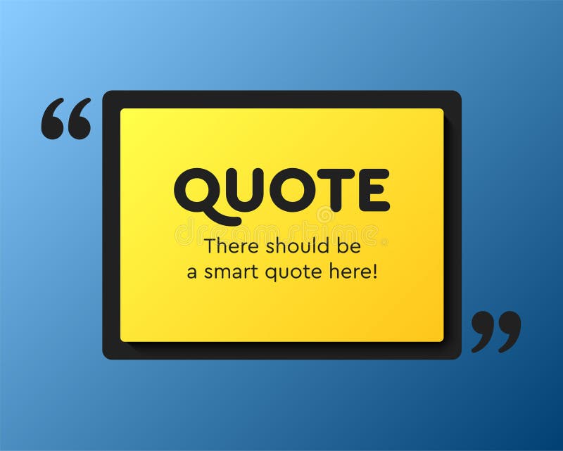 Quote Frame Blank, Text Quote Boxes, Message Stock Vector ...