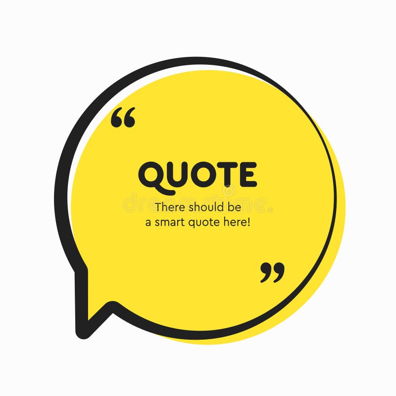 Quote Frame Blank, Text Quote Boxes, Message Stock Vector ...