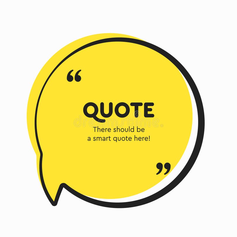 Quote Frame Blank, Text Quote Boxes, Message Stock Vector ...