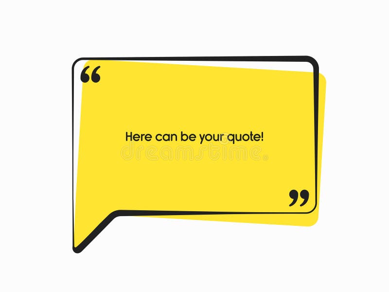 Quote Frame Blank. Text Quote Boxes, Message Stock Illustration ...