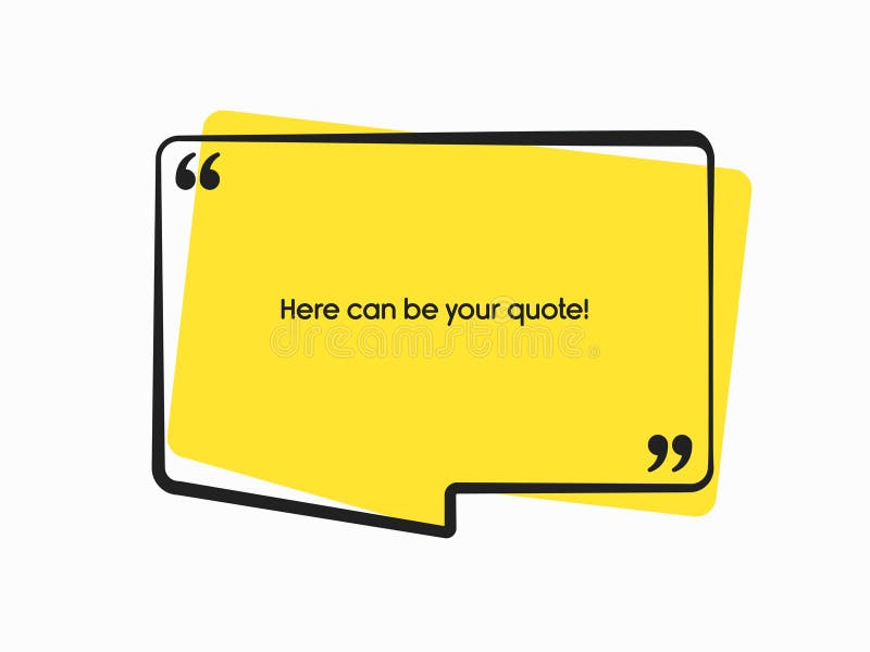 Quote Frame Blank. Text Quote Boxes, Message Stock Vector ...