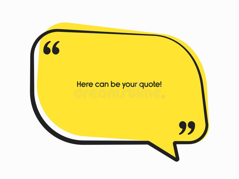 Quote Frame Blank. Text Quote Boxes, Message Stock Vector ...