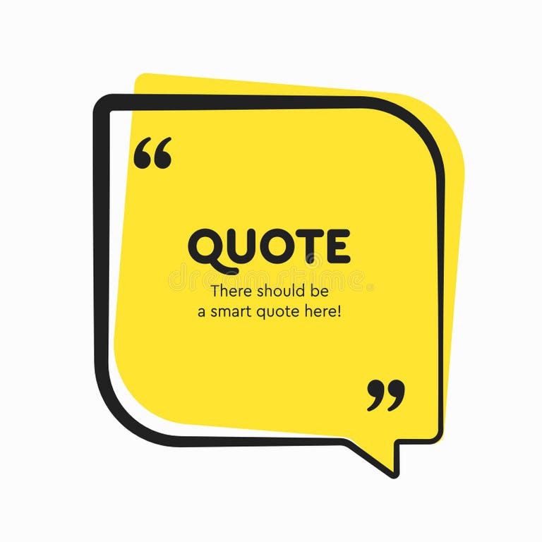 Quote Frame Blank. Text Quote Boxes, Message Stock Illustration ...