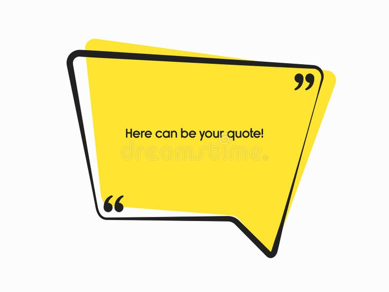 Quote Frame Blank. Text Quote Boxes, Message Stock Illustration ...