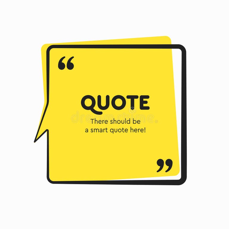 Quote Frame Blank. Text Quote Boxes, Message Stock Illustration ...