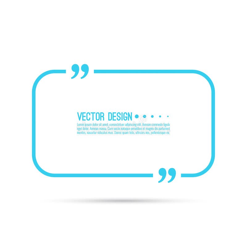 Quote frame with commas. stock vector. Illustration of note - 235012939