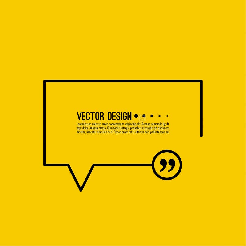 Quote frame with commas. stock vector. Illustration of word - 236072023