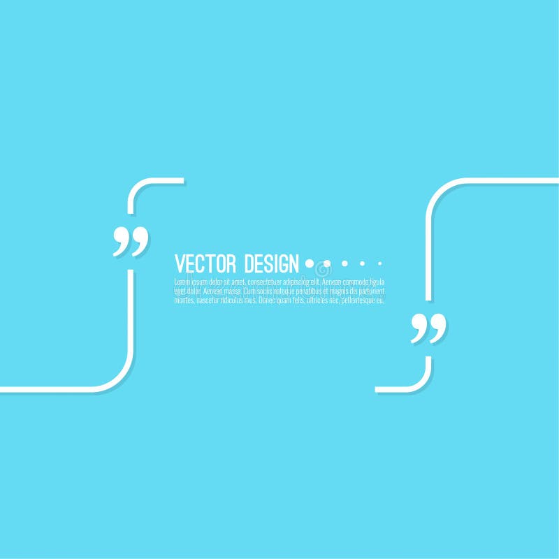 Quote frame with commas. stock vector. Illustration of feedback - 239380871