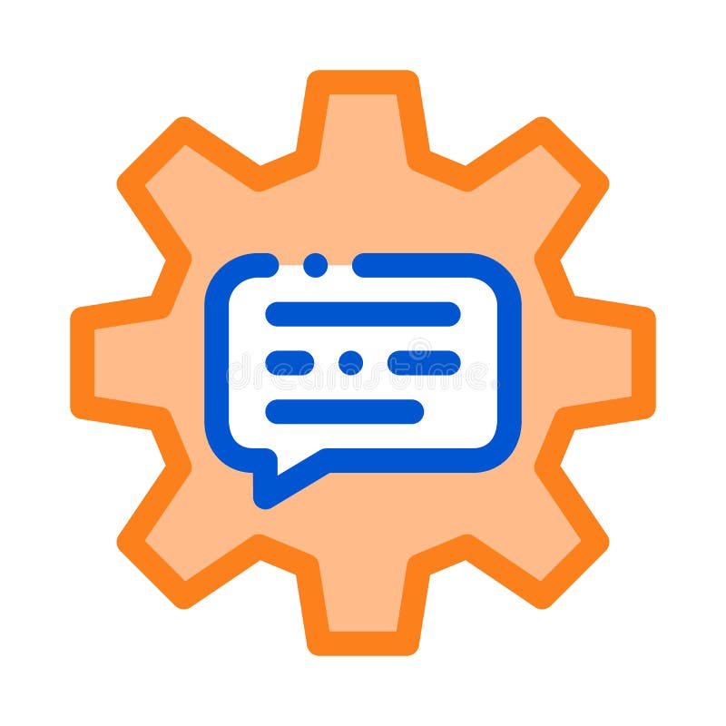 Quote Frame in Gear Center Icon Thin Line Vector Stock Vector ...