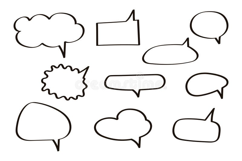 Quote Frame, Message Set. Speech Bubble with Empty Space Stock ...