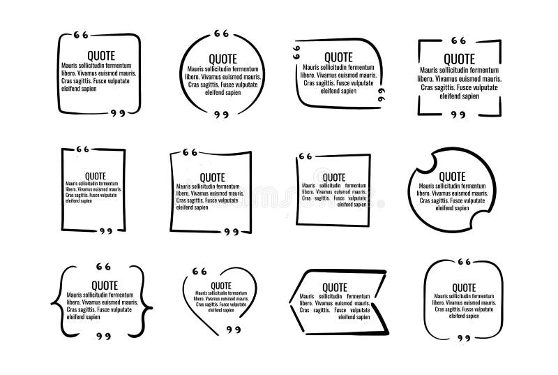 Quote frame notes stock vector. Illustration of post - 207640912