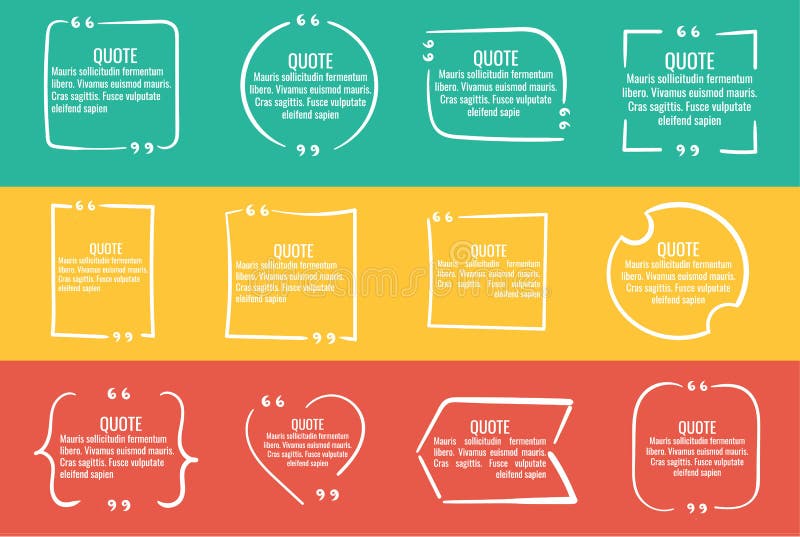 Quote frame notes stock vector. Illustration of idea - 207643041