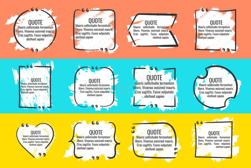 Quote frame notes stock vector. Illustration of blog - 207665025