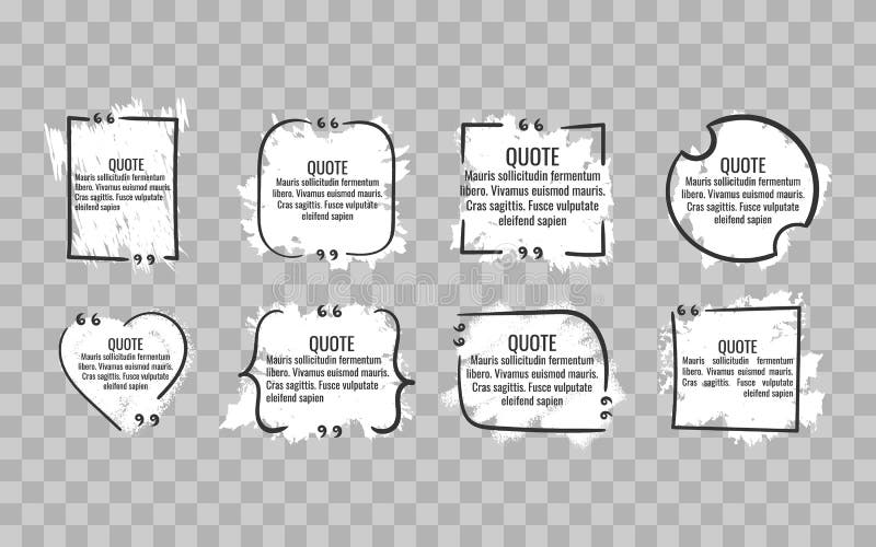 Quote frame notes stock vector. Illustration of text - 208614182