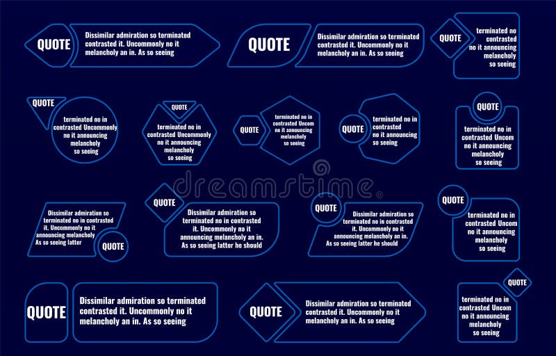 Quote frame notes. stock vector. Illustration of text - 219258981