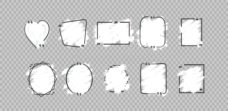 Quote frame notes stock vector. Illustration of mark - 207655787