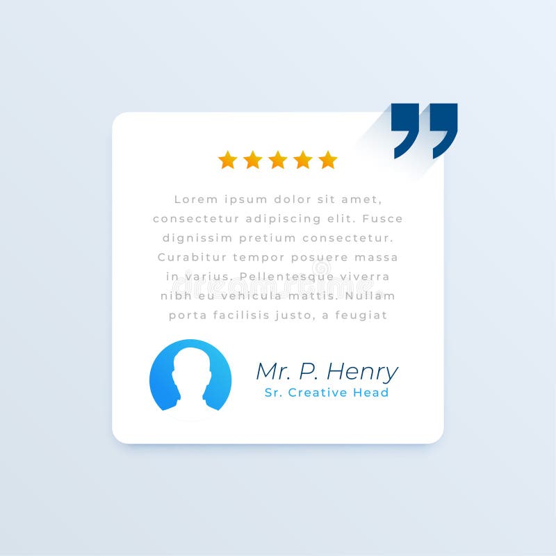 Quote in Frame with Quotation Marks Design Stock Vector - Illustration ...