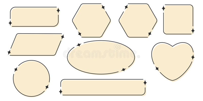 Quote Frame Set with Borders for Comments, Headlines, Quotes, Chat ...