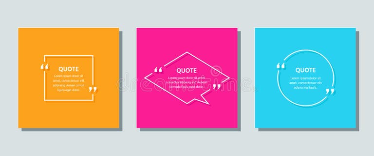Quote Text Box. Template Frame Quotations. Vector Color Illustration ...