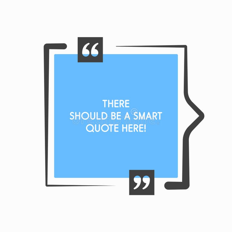 Quote Frame, Text in Brackets, Speech Bubble Stock Vector ...