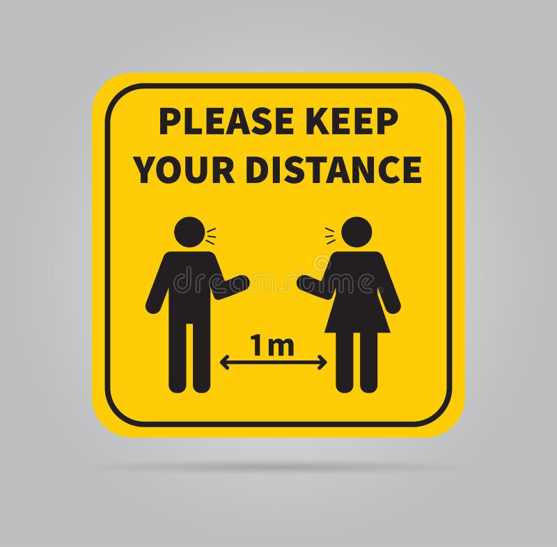 Social Distancing. Keep the 2 Meter Distance. Coronovirus Epidemic ...