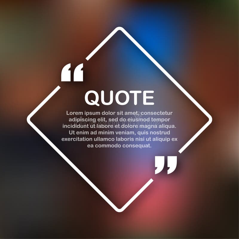 Quote Frames. Blank Template with Print Information Design Quotes ...