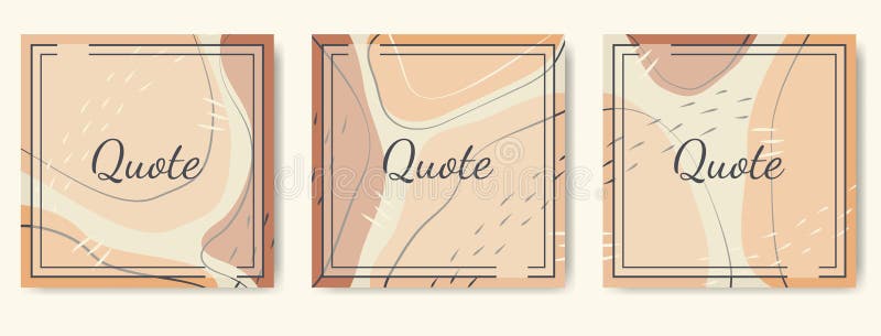 Quote Frames Blank Template Set. Empty Quote Abstract Borders with Copy ...