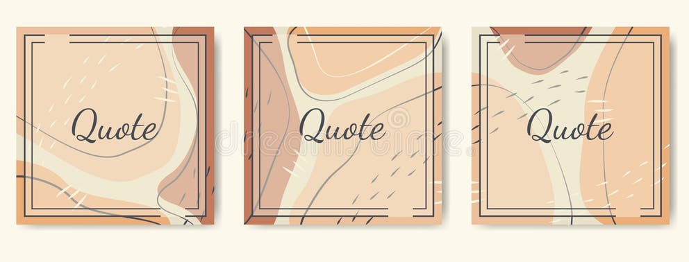 Quote Frames Blank Template Set. Empty Quote Abstract Borders with Copy ...