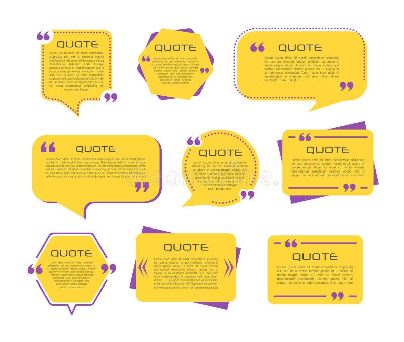Quote frames blank stock vector. Illustration of dialogue - 184565377