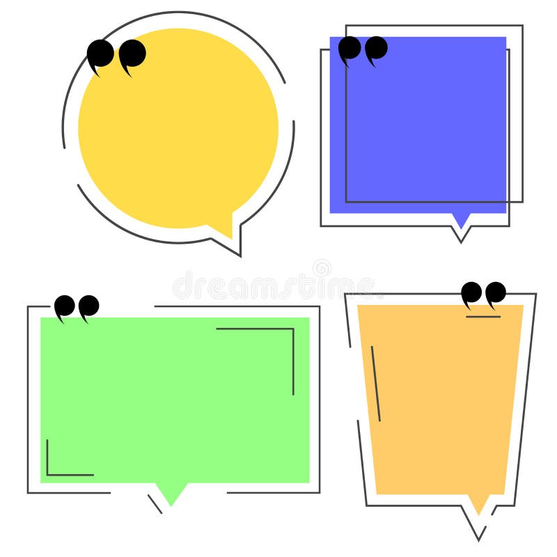Quote Frames Blank Templates Set Stock Illustrations – 74 Quote Frames ...