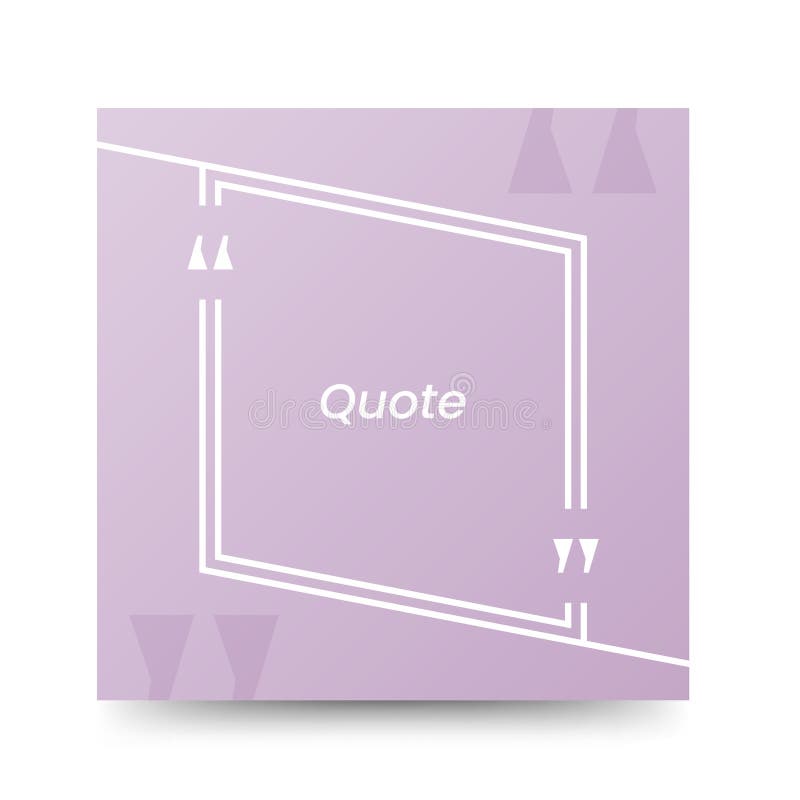 Quote Frames Blank Templates on White Background Stock Vector ...