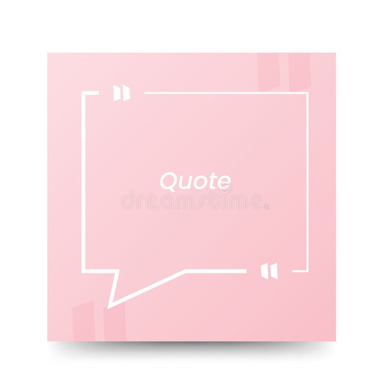 Quote Frames Blank Templates on White Background Stock Vector ...