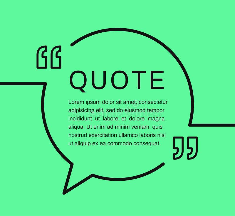 Quote Frames. Quote Box. Frame Templates for Message. Speech Bubble ...