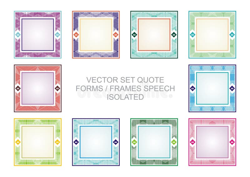 Quote Frames with Colorful Design Stock Vector - Illustration of ...