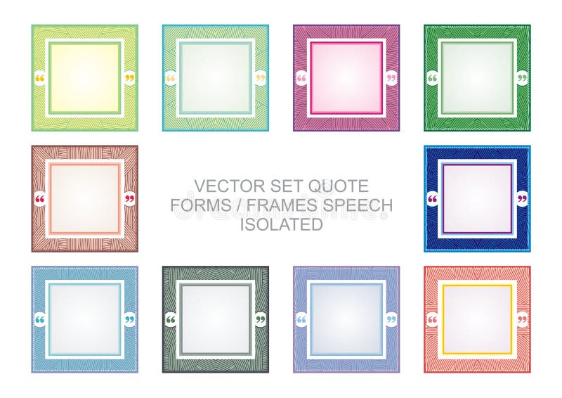 Quote Frames with Colorful Design Stock Vector - Illustration of memo ...