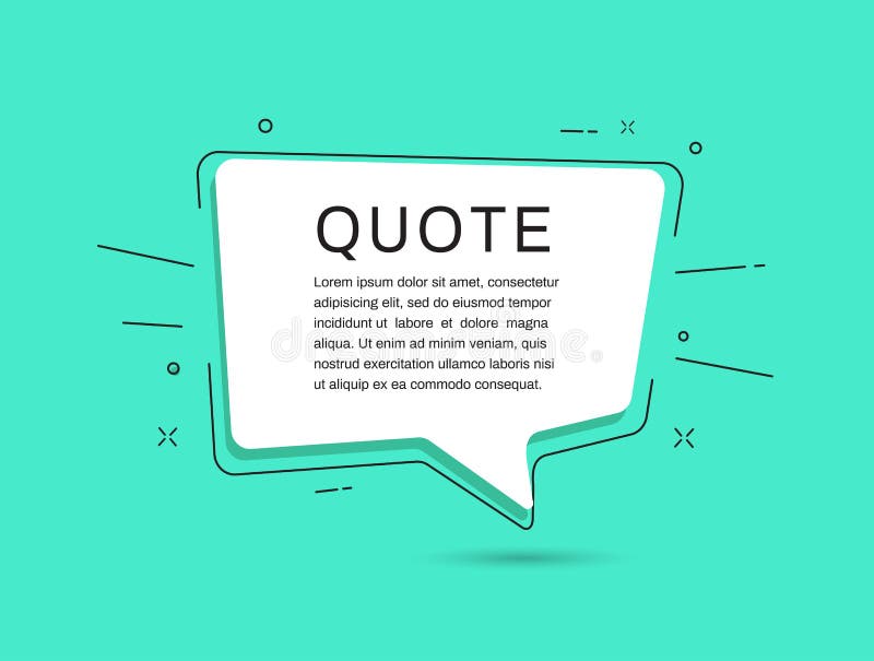 Quote Frames Templates Isolated on Green Background. Vector ...